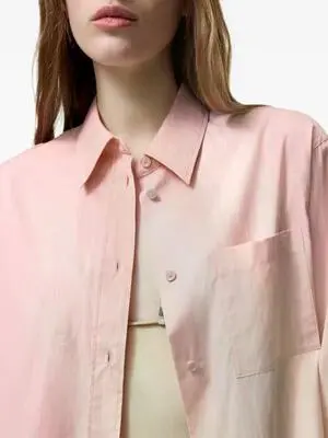 Burberry Relaxed-fit Fil-coupé Striped Cotton Shirt - Pink
