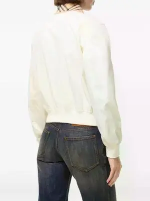 Burberry Cropped Tropical Gabardine Bomber Jacket