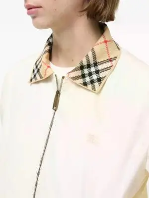 Burberry Cropped Tropical Gabardine Bomber Jacket