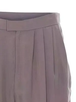 Saint Laurent Pleated Silk Trousers