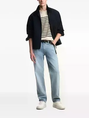 Emporio Armani Striped Crew Neck Long Sleeve Sweater