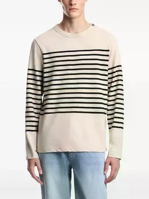 Emporio Armani Striped Crew Neck Long Sleeve Sweater