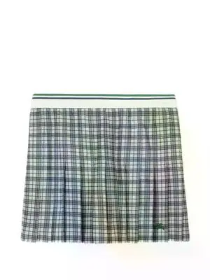 Burberry Check Pleated Mini Skirt - Blue
