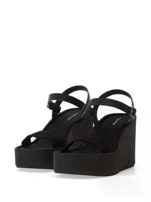 Calvin Klein Logo-embroidered Wedge Sandals