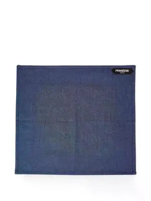 FRANZESE COLLECTION Hand-finished Denim Pocket Square