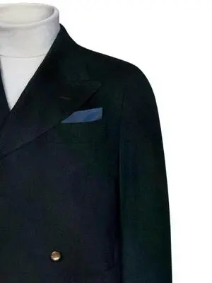 FRANZESE COLLECTION Hand-finished Denim Pocket Square