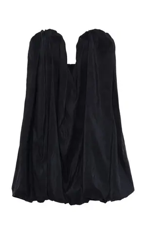Magda Butrym Draped Silk Mini Dress - Black