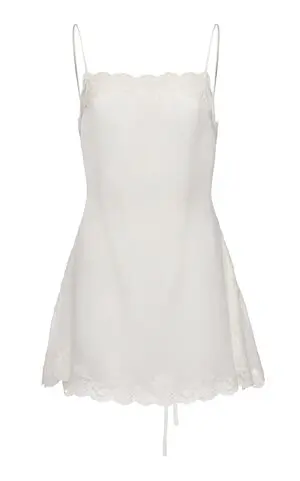 Magda Butrym Draped Silk Mini Dress - White