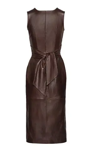 Magda Butrym Sleeveless Leather Midi Dress