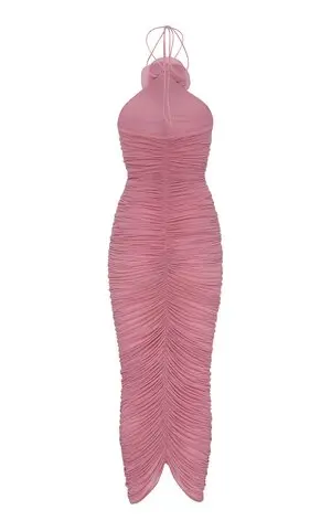 Magda Butrym Rose-detailed Midi Dress