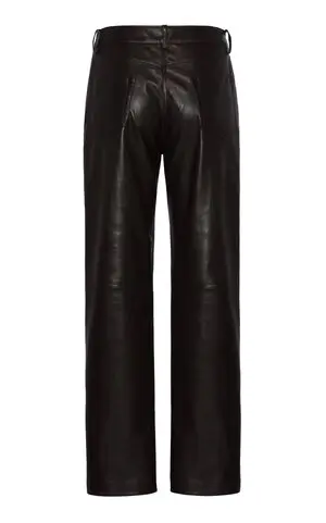 Magda Butrym Mid-rise Leather Straight-leg Pants