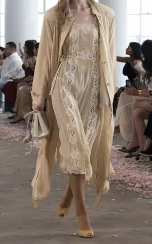 Magda Butrym Lace-trimmed Silk Midi Dress