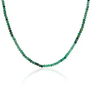 CARTOGRAPHY Emerald Faceted Bead Necklace - Green