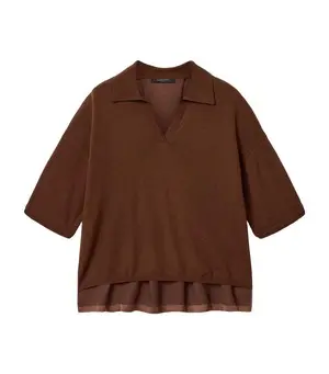ALLSAINTS Wool Bern Open-neck Polo Shirt