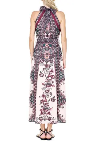 CIEBON Peta Floral Halter Neck Midi Dress