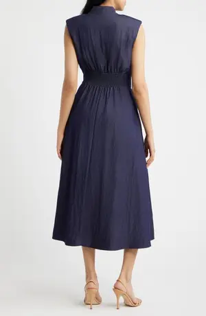 Vince Camuto Zip Front Midi Dress