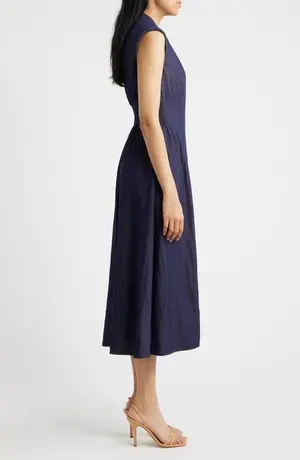 Vince Camuto Zip Front Midi Dress