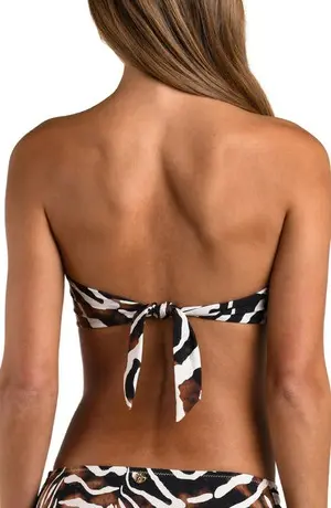 SUNSHINE 79 Animal Print Bandeau Bikini Top