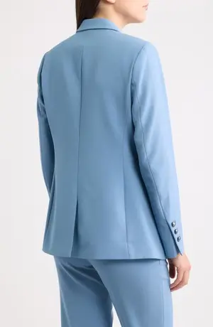 Anne Klein Triple Pocket One-button Blazer - Dutch Blue