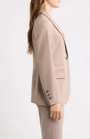 Anne Klein Triple Pocket One-button Blazer