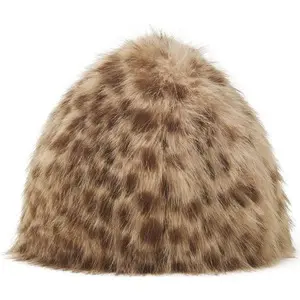 LANVIN Faux Fur Hat - Leopard