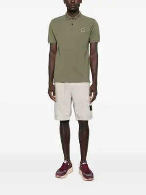 Stone Island Logo Cotton Polo Shirt - Multicolor