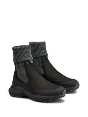 TOD'S Leather Knitted Chelsea Boots
