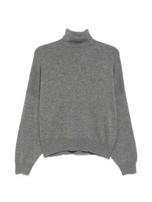 Brunello Cucinelli Grey Cashmere Turtle-neck Sweater - Multicolor