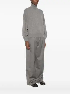 Brunello Cucinelli Grey Cashmere Turtle-neck Sweater - Multicolor