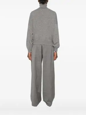 Brunello Cucinelli Grey Cashmere Turtle-neck Sweater - Multicolor