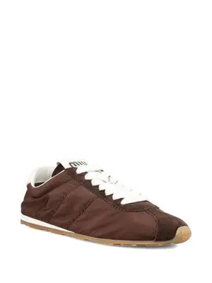 Miu Miu Plume Suede Leather Sneakers - Multicolor