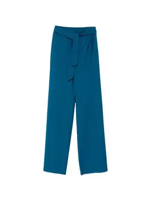Max Mara Wool Wide Leg Trousers - Multicolor