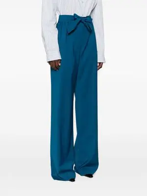 Max Mara Wool Wide Leg Trousers - Multicolor