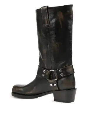 Paris Texas Roxy Leather Boots - Multicolor
