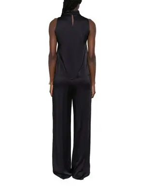 FORTE_FORTE Satin High Neck Sleeveless Top - Multicolor