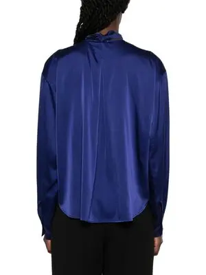 FORTE_FORTE Silk Bow-detail Shirt - Multicolor