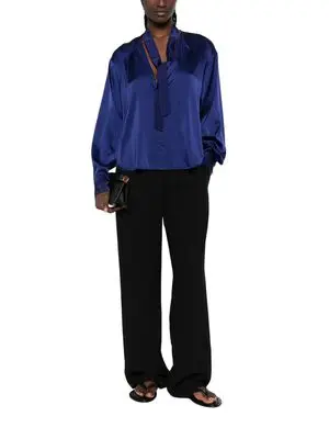 FORTE_FORTE Silk Bow-detail Shirt - Multicolor