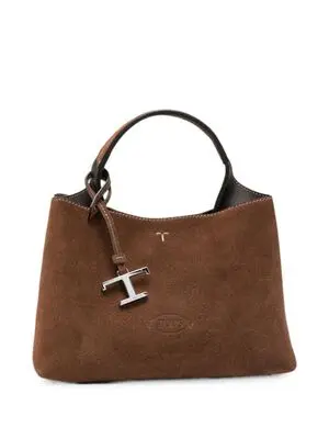TOD'S Timeless Micro Leather Handbag With T-logo Plaque - Multicolor