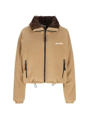 Miu Miu Fleece Down Jacket - Multicolor