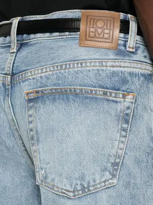 TOTEME Denim Cotton Bermuda Shorts