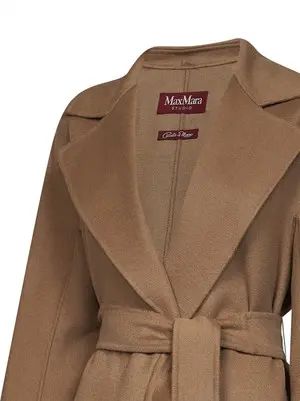 Max Mara Camel Mstcles Long Wrap Coat