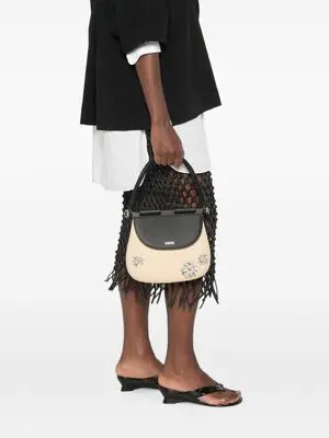 Loewe Pescador Daisy Raffia Handbag - Multicolor