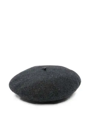 Brunello Cucinelli Felted Wool Basque Hat With Monili Chain Detail - Multicolor