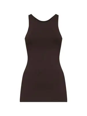 TOTEME Walnut Compact Knit Classic Tank Top - Multicolor
