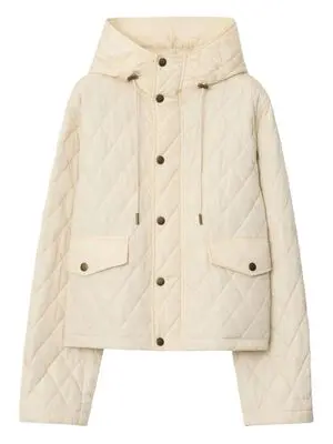 Burberry Quilted Hooded Jacket - Brown