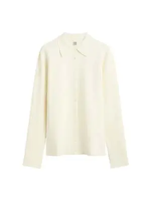 TOTEME Viscose Knit Cardigan With Classic Collar