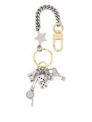 Marc Jacobs Charm Keychain With Mixed Charms - Silver