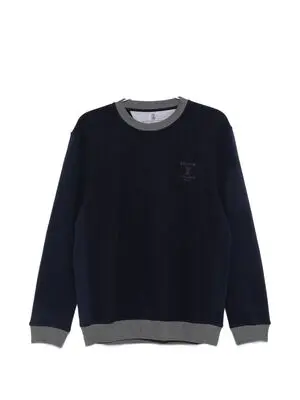 Brunello Cucinelli Logo Cotton Sweatshirt - Multicolor
