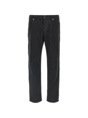 Stone Island Trousers With Contrast Topstitching And Logo Print