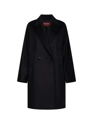 Max Mara Double-breasted Midi Coat - Multicolor